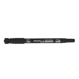 Pilot Dual Ended Twin Super Colour Marker Black Bx 12 (Min Ord Qty 1)