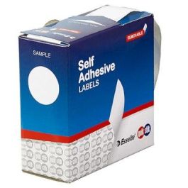 Quikstik Label Dispenser Circle 24mm White 550 Labels (Min Order Qty 1)