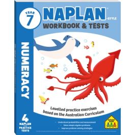 Year 7 NAPLAN style Numeracy Workbook and Tests (Min Order Qty 2)
