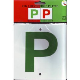 Reversible Red & Green "P" Plate with Suction Cup - QLD Only (Min Order ...